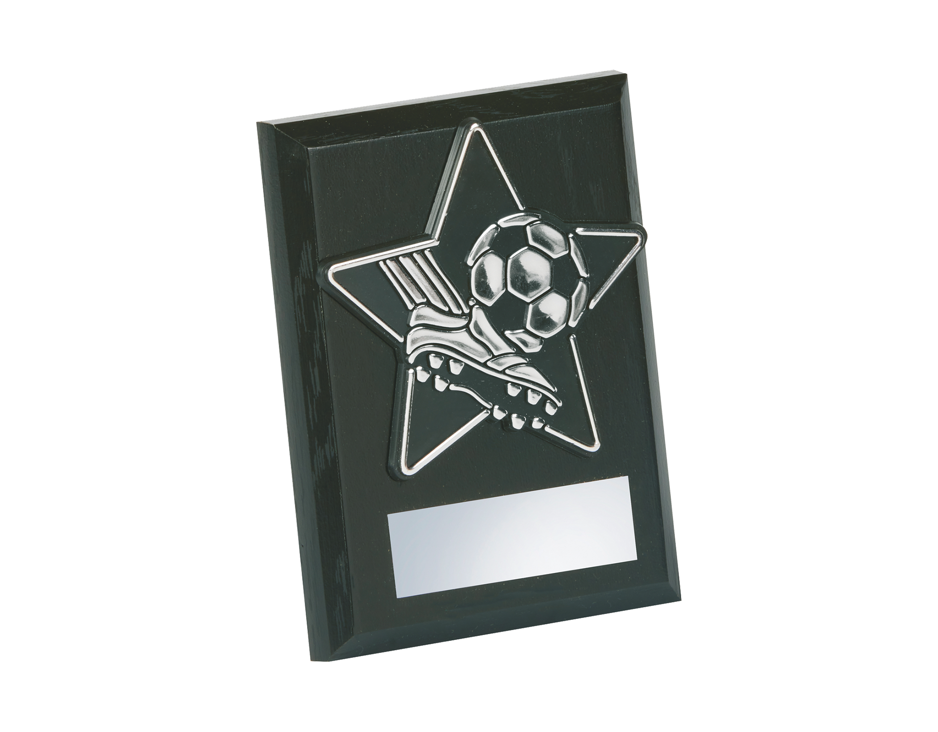 T414C Black Wood & Boot & Ball Trim Football Boot & Award | Running Imp ...