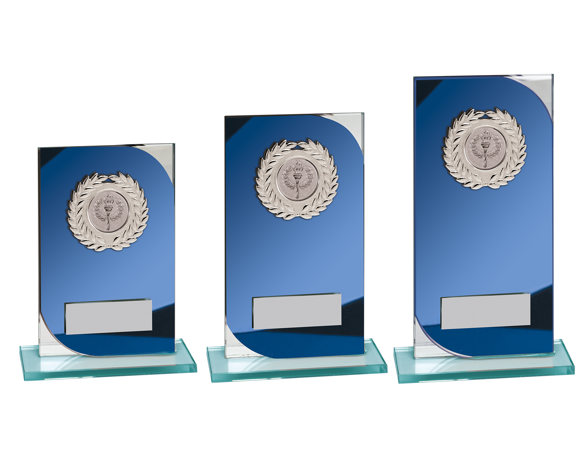 T509G - Set of Blue Glass Award | Running Imp - Running Imp