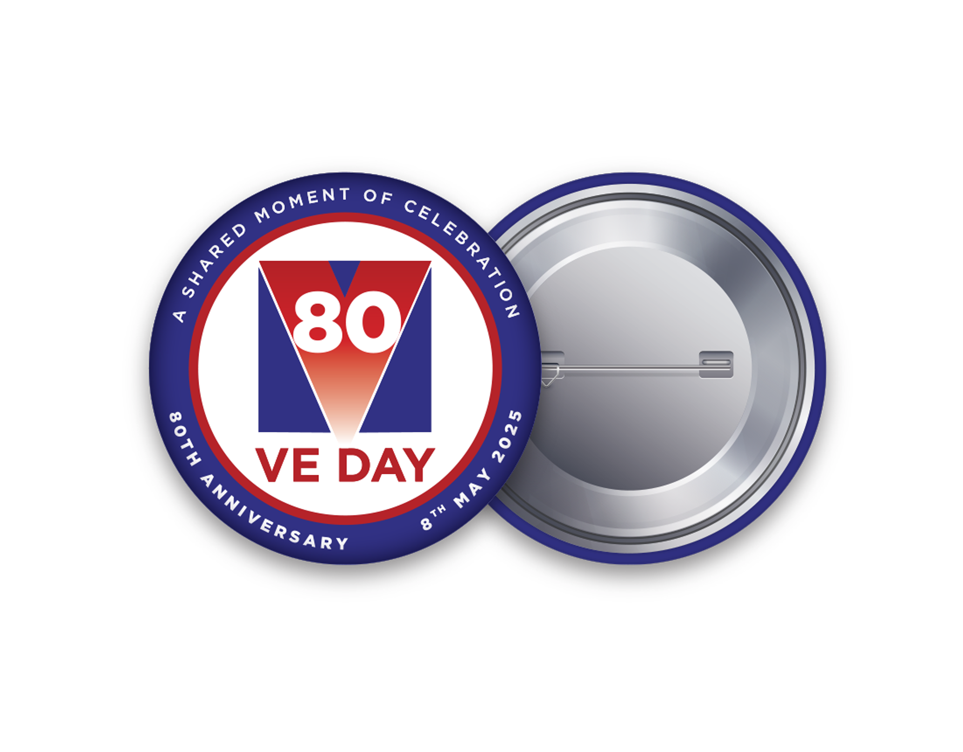 VE8025 - VE Day 80 Button Badge - Running Imp