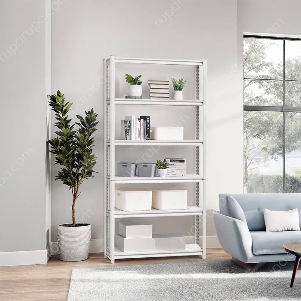 Jual Rak Besi Penyimpanan 6 Tingkat 120 X 60 X 220 Cm Putih Terbaik ...