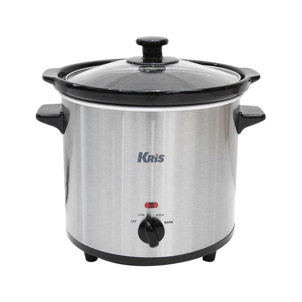 Jual Kris 3 5 Ltr Slow Cooker Round Silver Terbaik | Informa