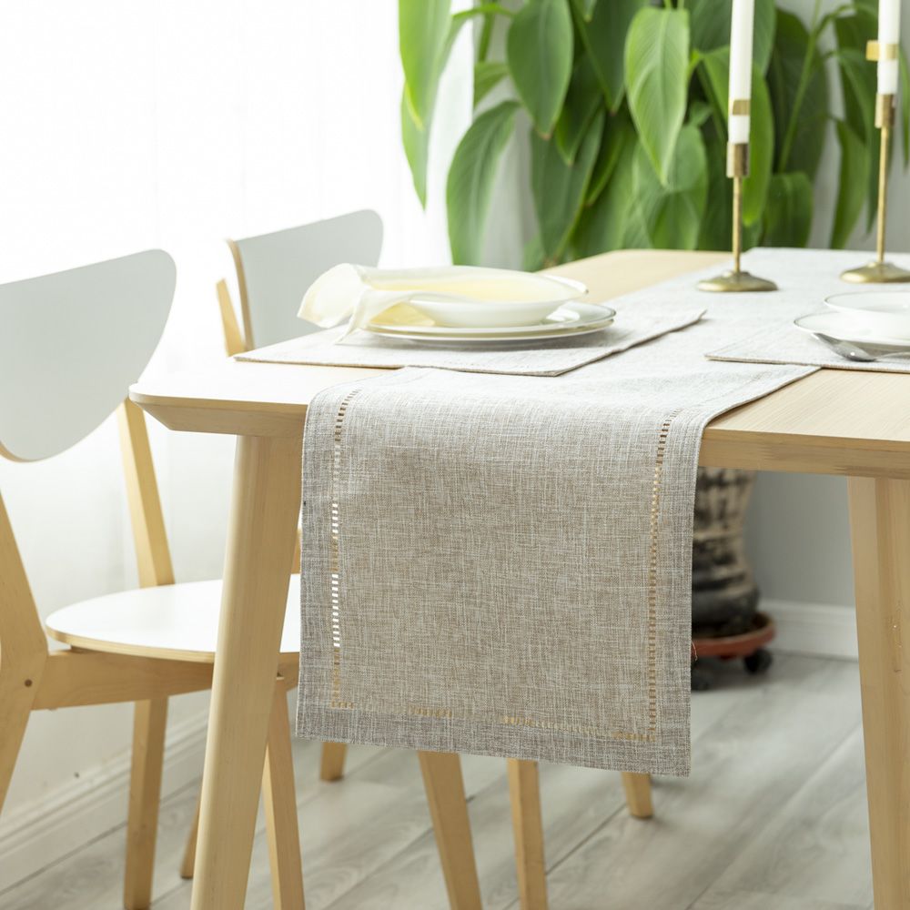 Jual Informa Table Runner 33 X 180 Cm Eyelet Cokelat Oak Terbaik | Informa