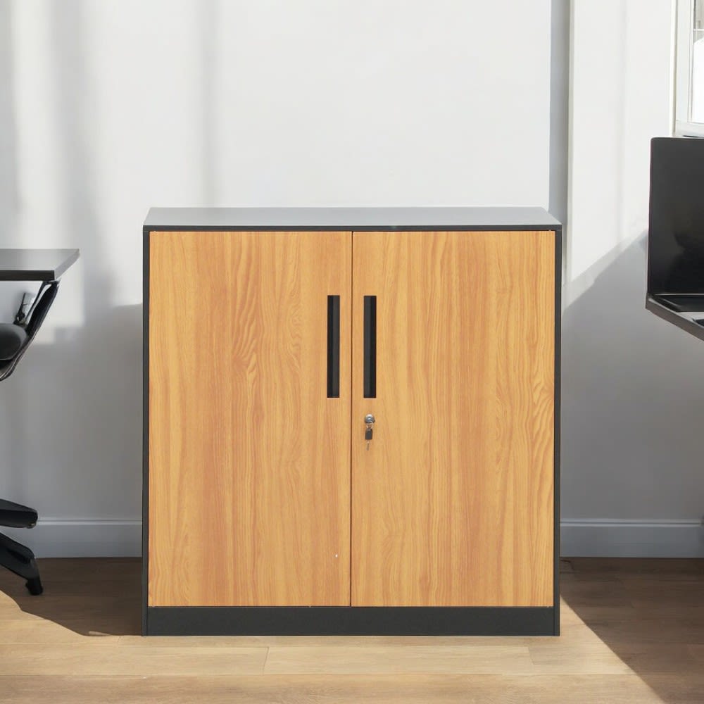 Jual Informa Berne Kabinet Kantor Metal Low Cokelat Walnut Hitam ...