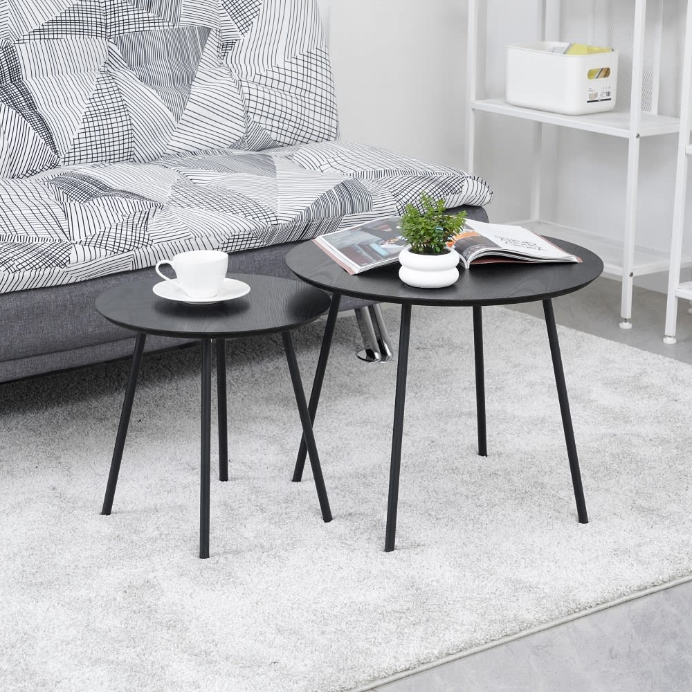 Jual Informa Set 2 Pcs Tybo Meja Tamu Meja Sisi Hitam Terbaik | Informa