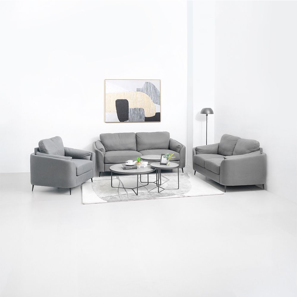 Jual Informa Lynden Sofa Fabric 1 Seater Abu Abu Terbaik | Informa
