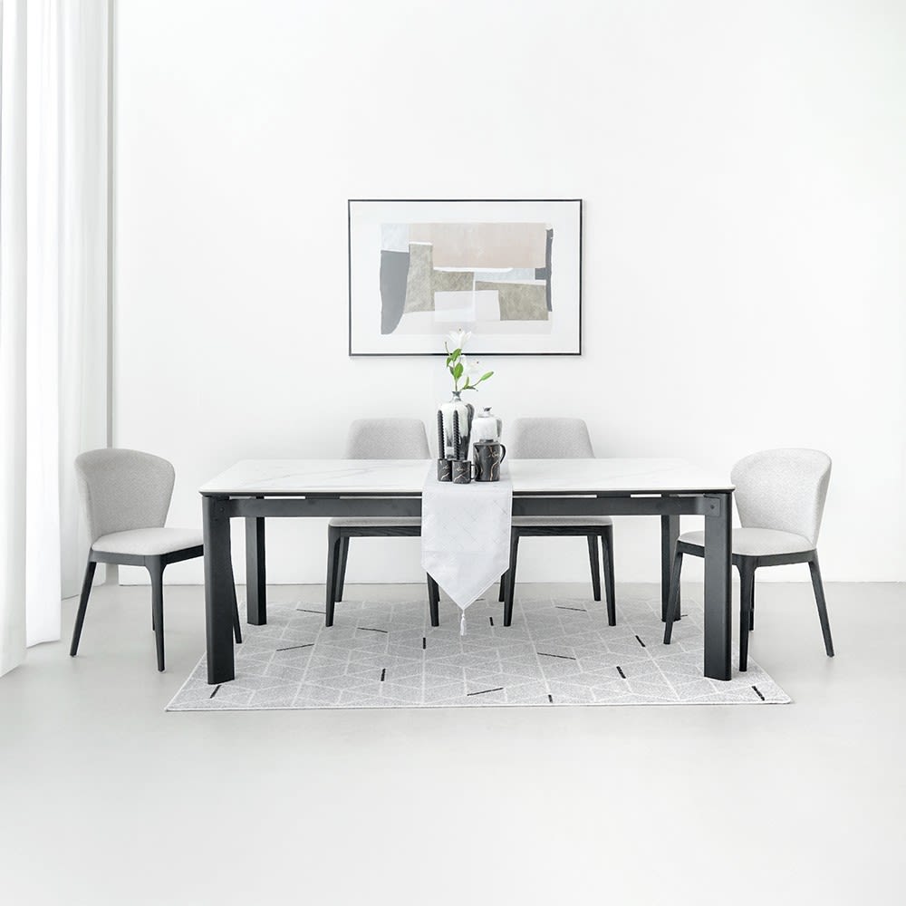 Jual Informa Sorene Meja Makan Putih Hitam Terbaik | Informa