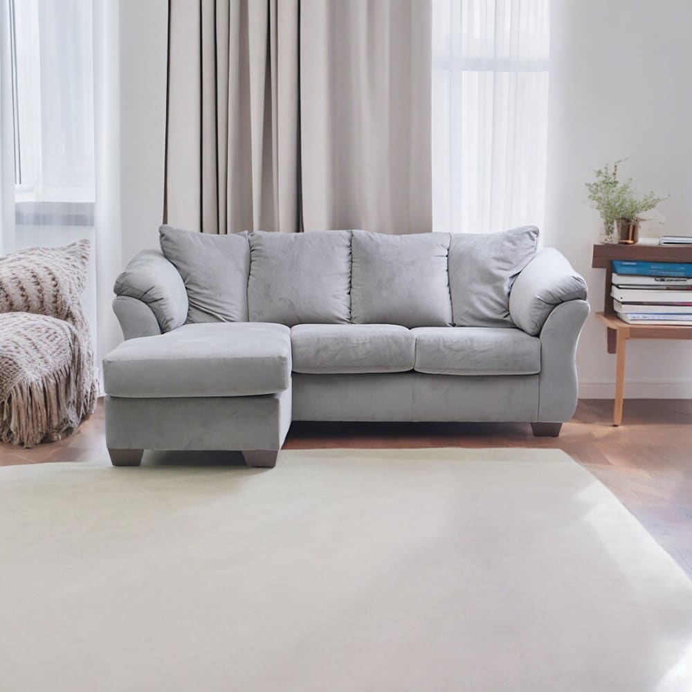 Jual Ashley Darcy I I Sofa L Sectional Fabric Abu Abu Terbaik | Informa
