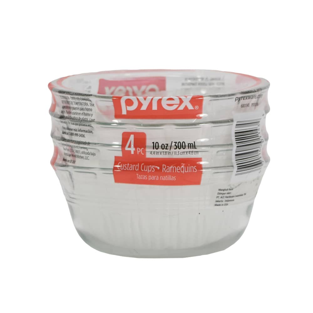 Jual Pyrex 300 Ml Set 4 Pcs Mangkuk Custard Kaca Terbaru | Ruparupa
