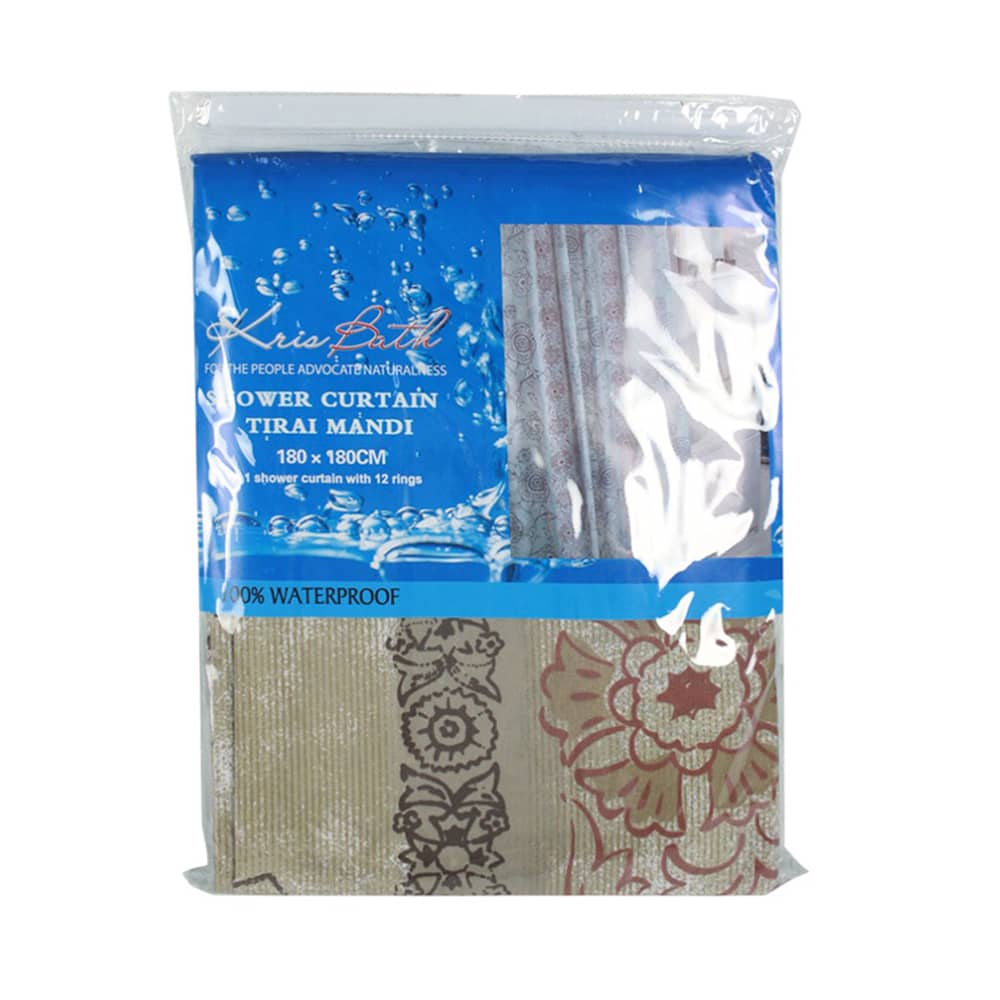 Jual Kris 180 X 180 Cm Tirai Kamar Mandi Classic Cokelat Terbaru | Ruparupa