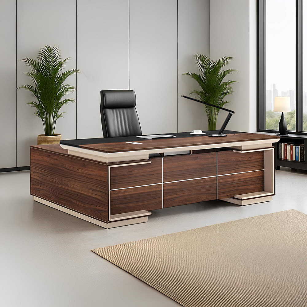 Jual Informa Monthana Meja Kantor Manajer Sisi Kanan 2009 Cokelat ...