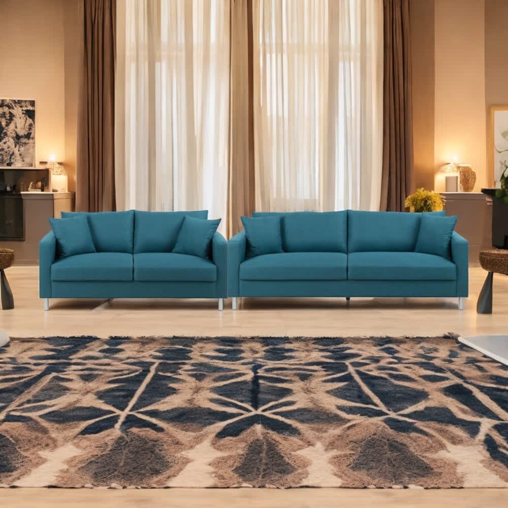 Jual Nordia Anniston Set Sofa Fabric 2 3 Dudukan Biru Petrol Terbaru ...