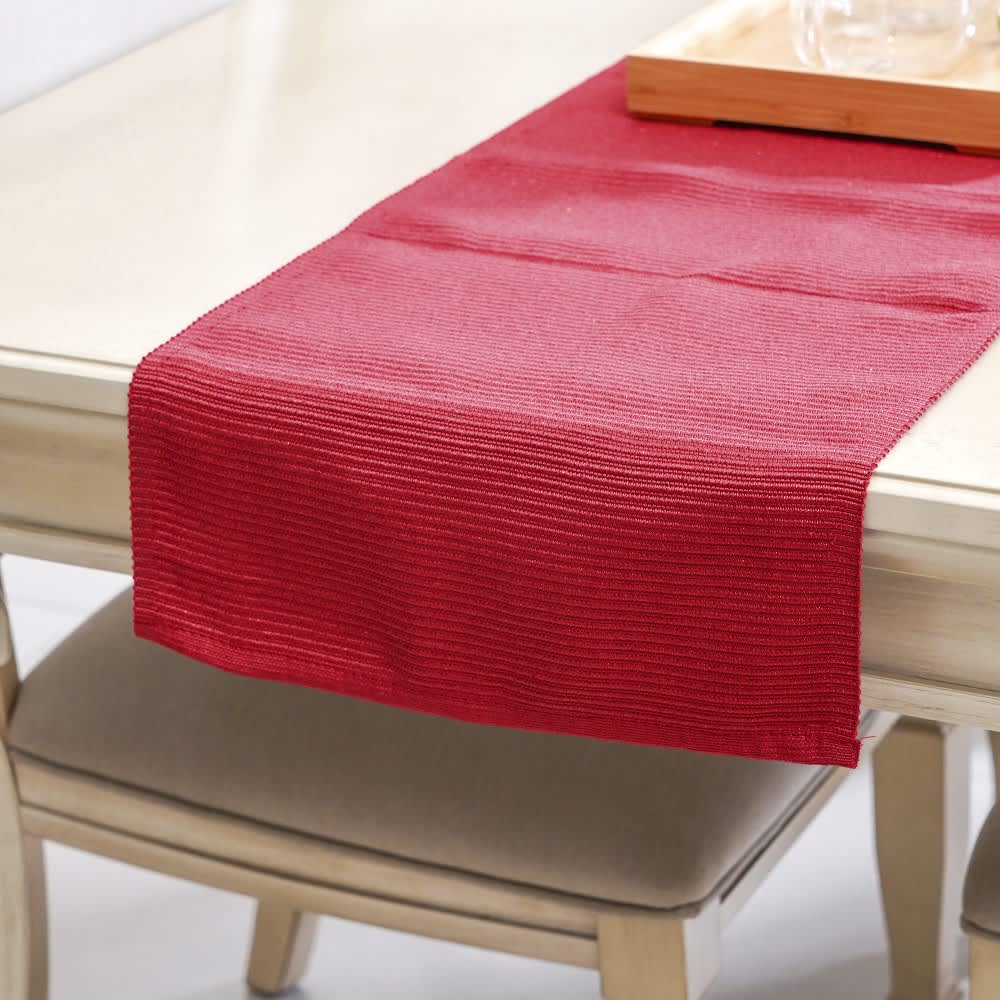 Jual Table Runner Ribbed 33 X 180 Cm 1803 Merah Terbaik | Informa