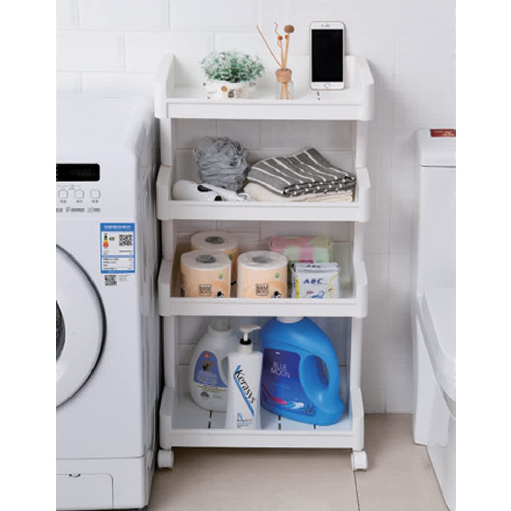 Jual Krishome Rak Plastik 4 Tingkat Putih Terbaru | Ruparupa