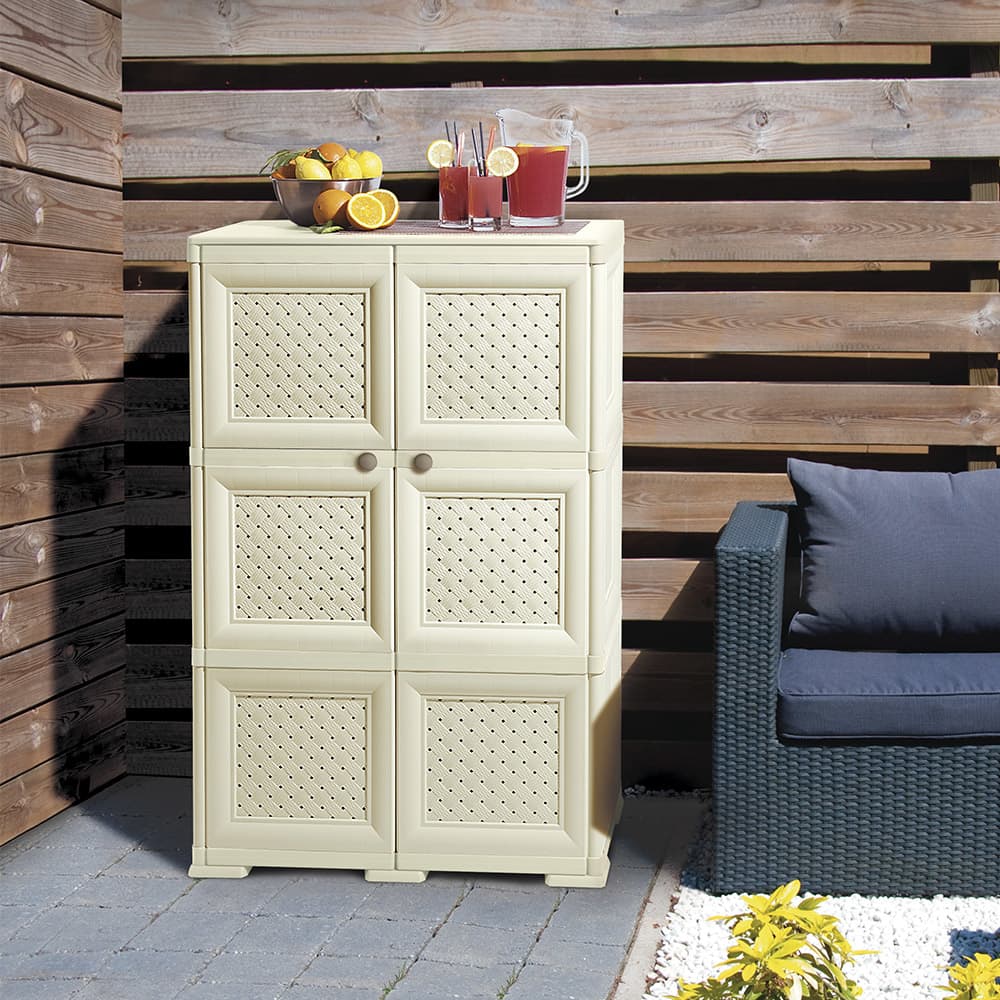 Jual Tontarelli Lemari Rak Plastik 3 Tingkat Putih Gading Terbaru ...