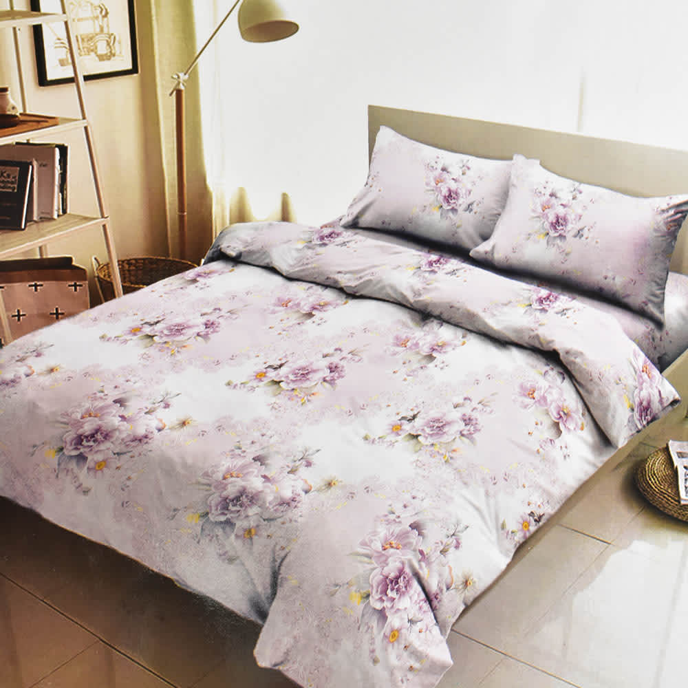 Jual Sleeplite 210 X 220 Cm Bed Cover Motif Bunga Reyna Ungu Terbaik ...