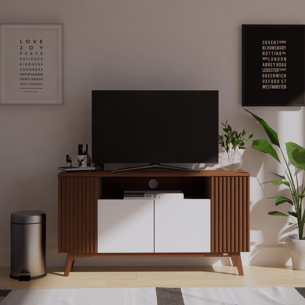 Jual Informa Ender Rak Tv High Stand Cokelat Walnut Putih Terbaru ...