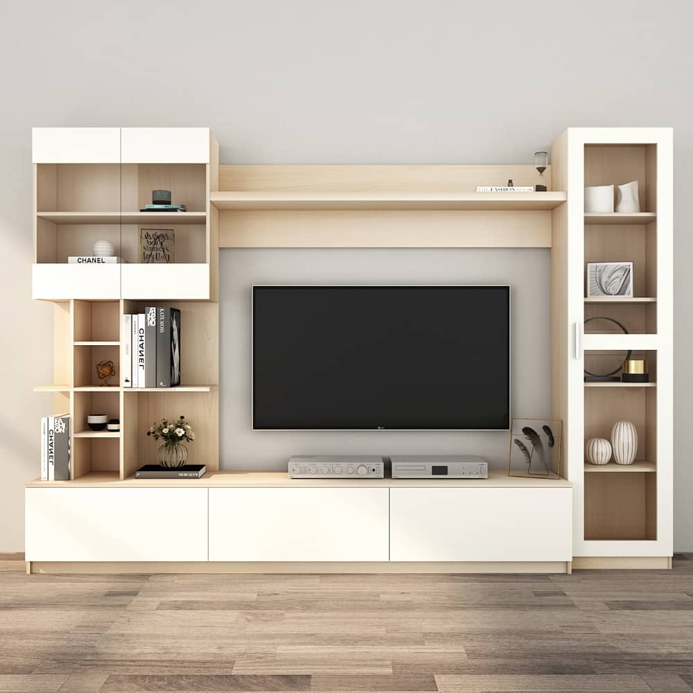 Jual Informa Neo Salom I I Set Lemari Tv Cokelat Maple Putih Terbaik ...