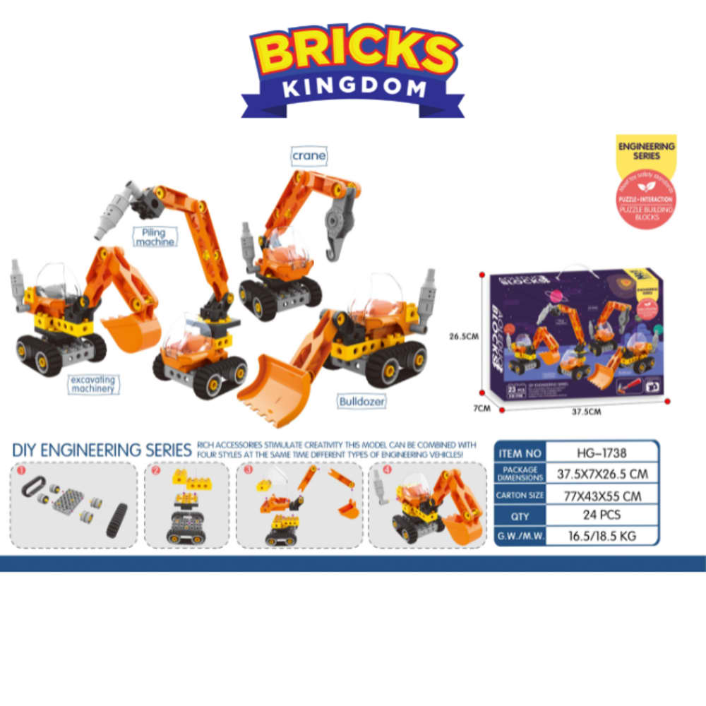 Jual Bricks Kingdom Diy Engineering Urban Buildng 23 Pcs Terbaru | Ruparupa