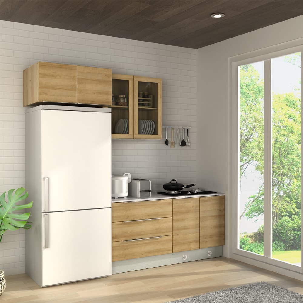 Jual Informa Prescoot Kitchen Set 1 6 Mtr Cokelat Oak Terbaik | Informa