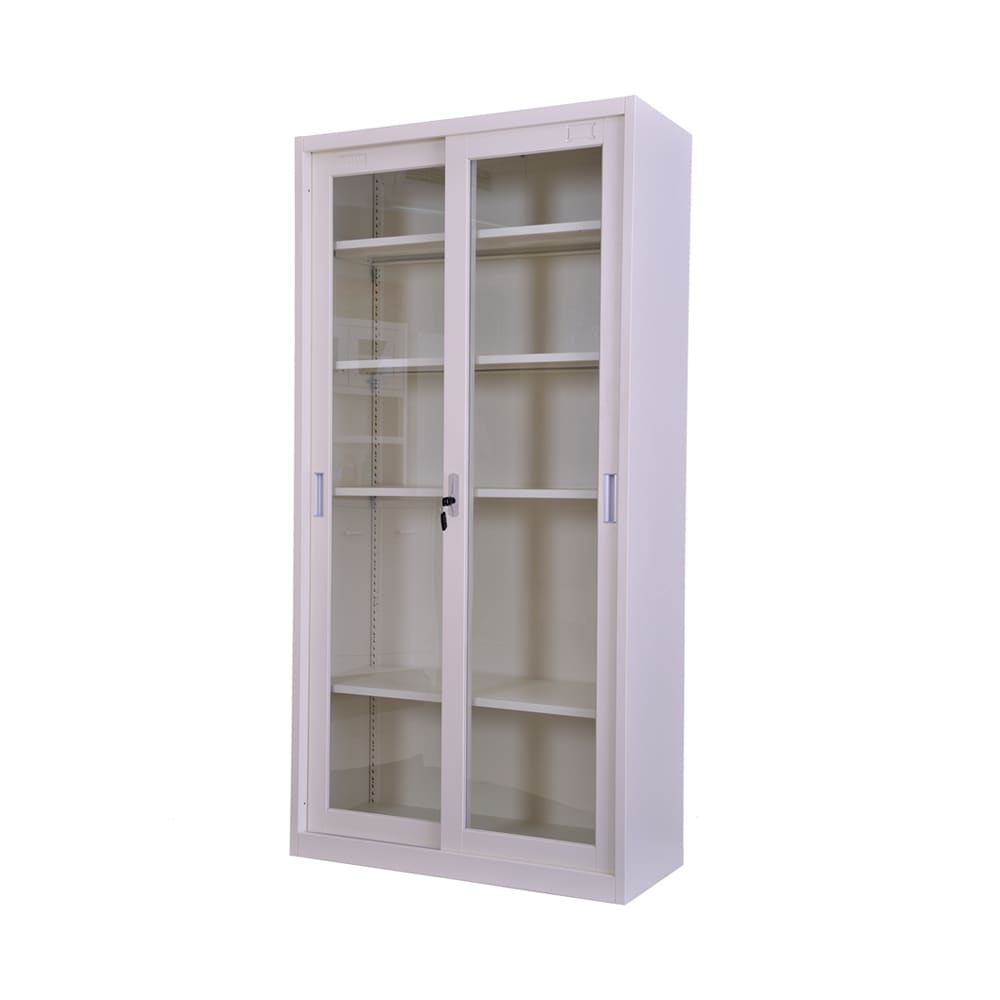 Jual Masterspace Lemari Arsip Pintu Kaca Geser Krem Terbaru | Ruparupa