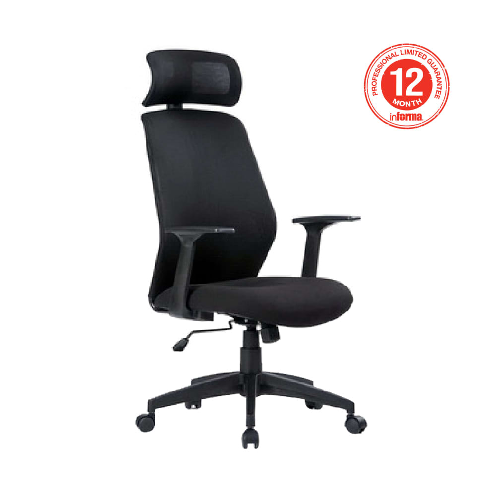 Jual Informa Lucas Kursi Kantor Sandaran Tinggi Hitam Terbaik | Informa