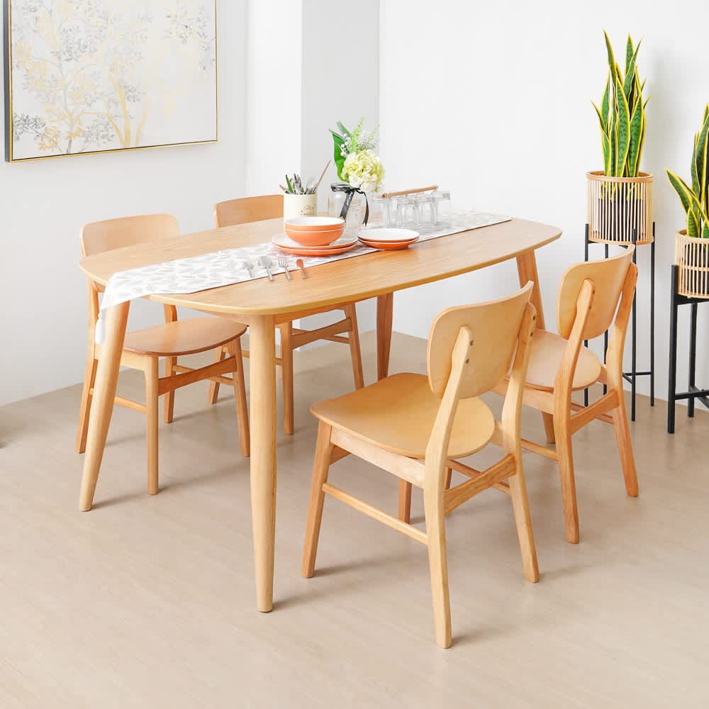 Jual Informa Yuta Set Meja Makan 4 Kursi Cokelat Terbaik | Informa