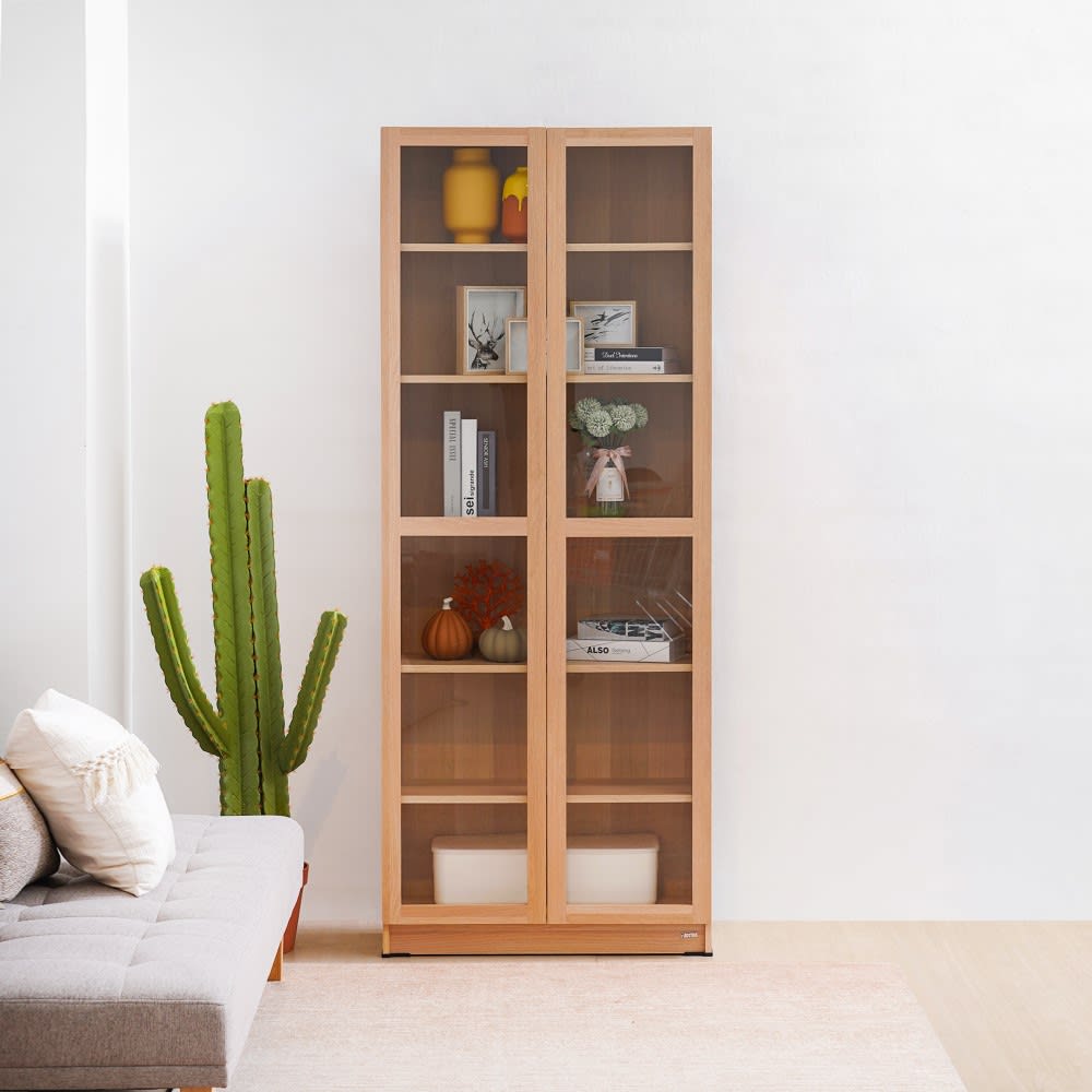 Jual Informa Pablo Rak Buku Kaca 6 Tingkat Cokelat Oak Muda Terbaik ...