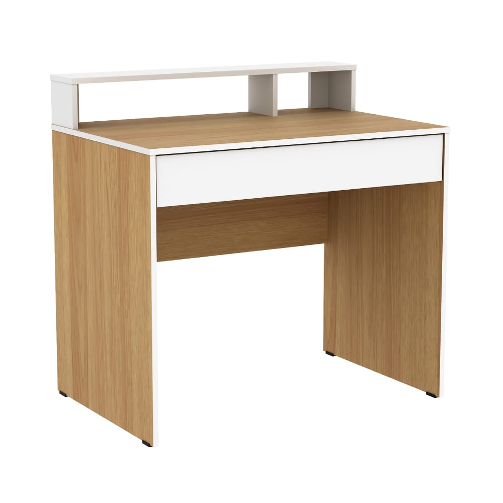 Jual Informa Pluto Meja Belajar Cokelat Oak Putih Terbaik | Informa