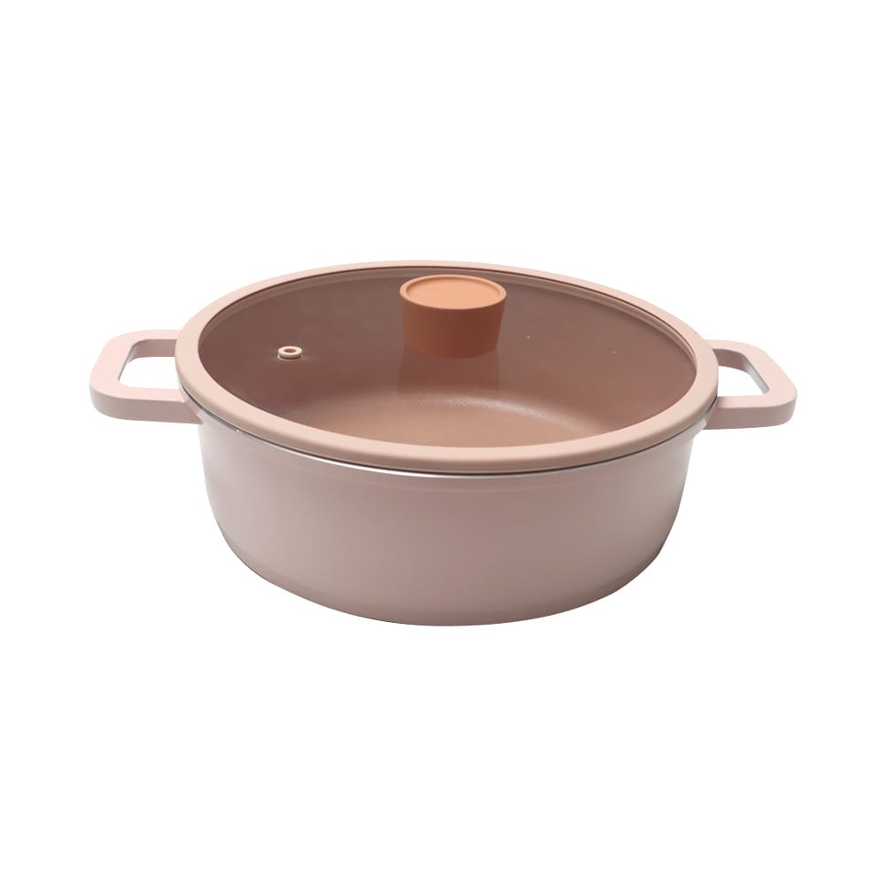 Jual Cooking Color 24 Cm Yoona Panci Casserole Low Pink Terbaik | Informa