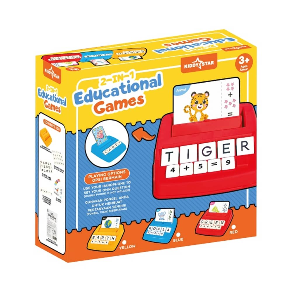 Jual Kiddy Star Educational Game 2 In 1 Red