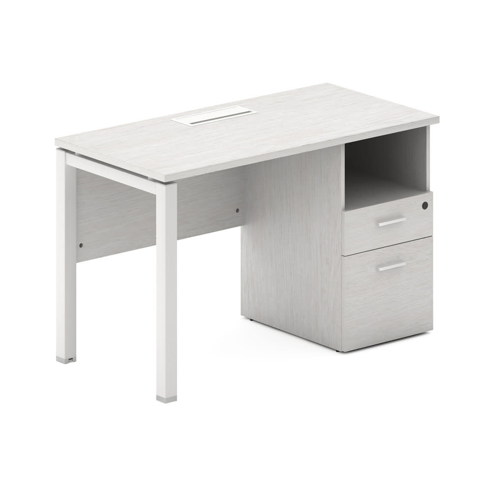 Jual Sieben I I Neo Meja Kantor 120 Cm Iron Wood Terbaru | Ruparupa