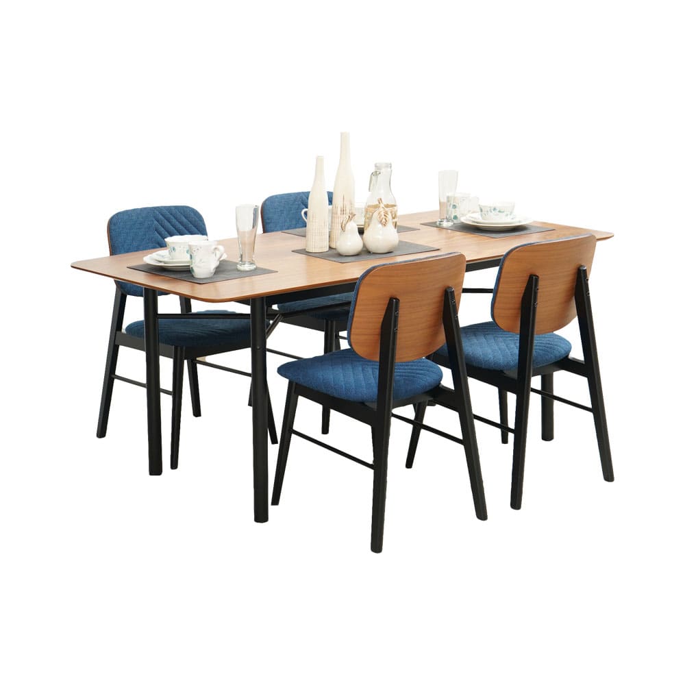 Jual Informa Idaho Set Meja Makan 4 Kursi Biru Hitam Terbaik | Informa