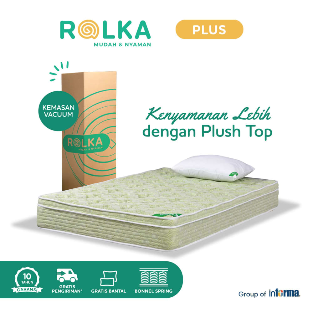 Jual Rolka Plus 120 X 200 Cm Kasur Bonell Springbed In Box Terbaru ...