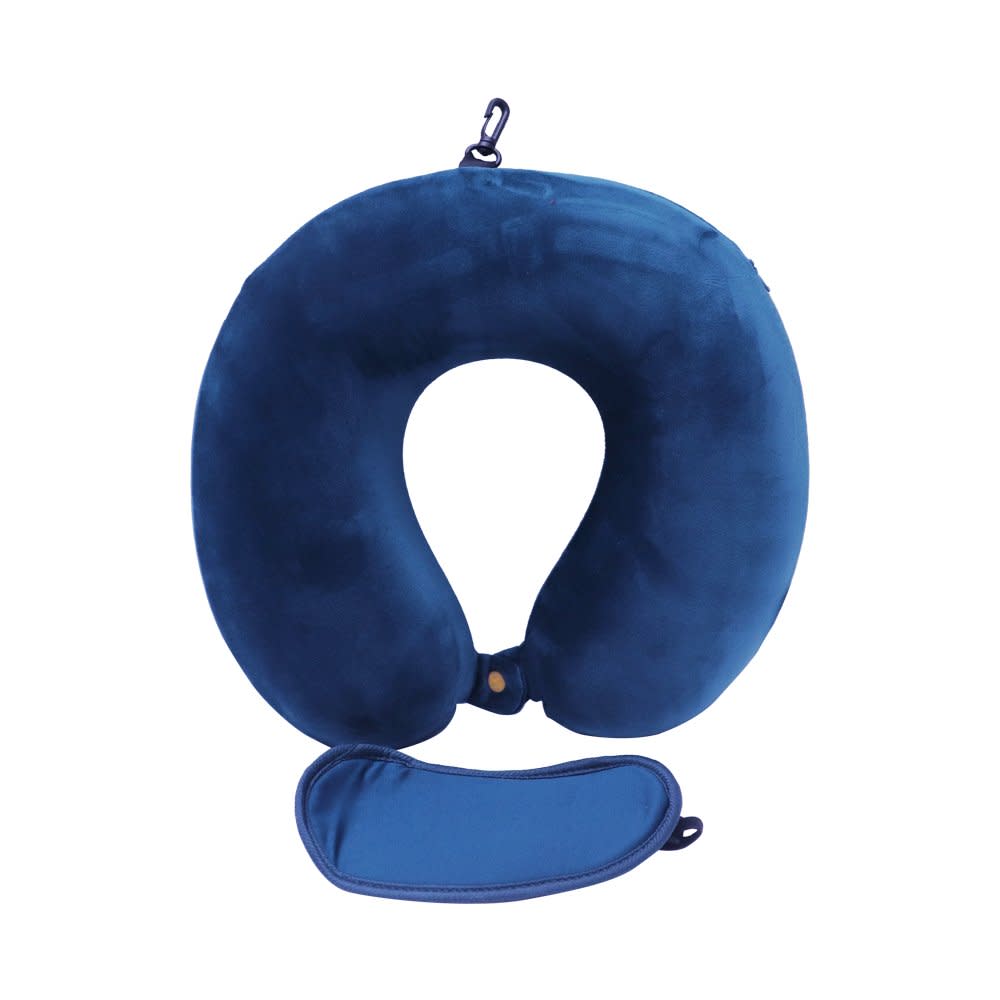 Jual Passport Bantal Leher Memory Foam Penutup Mata Biru Terbaru | Ruparupa