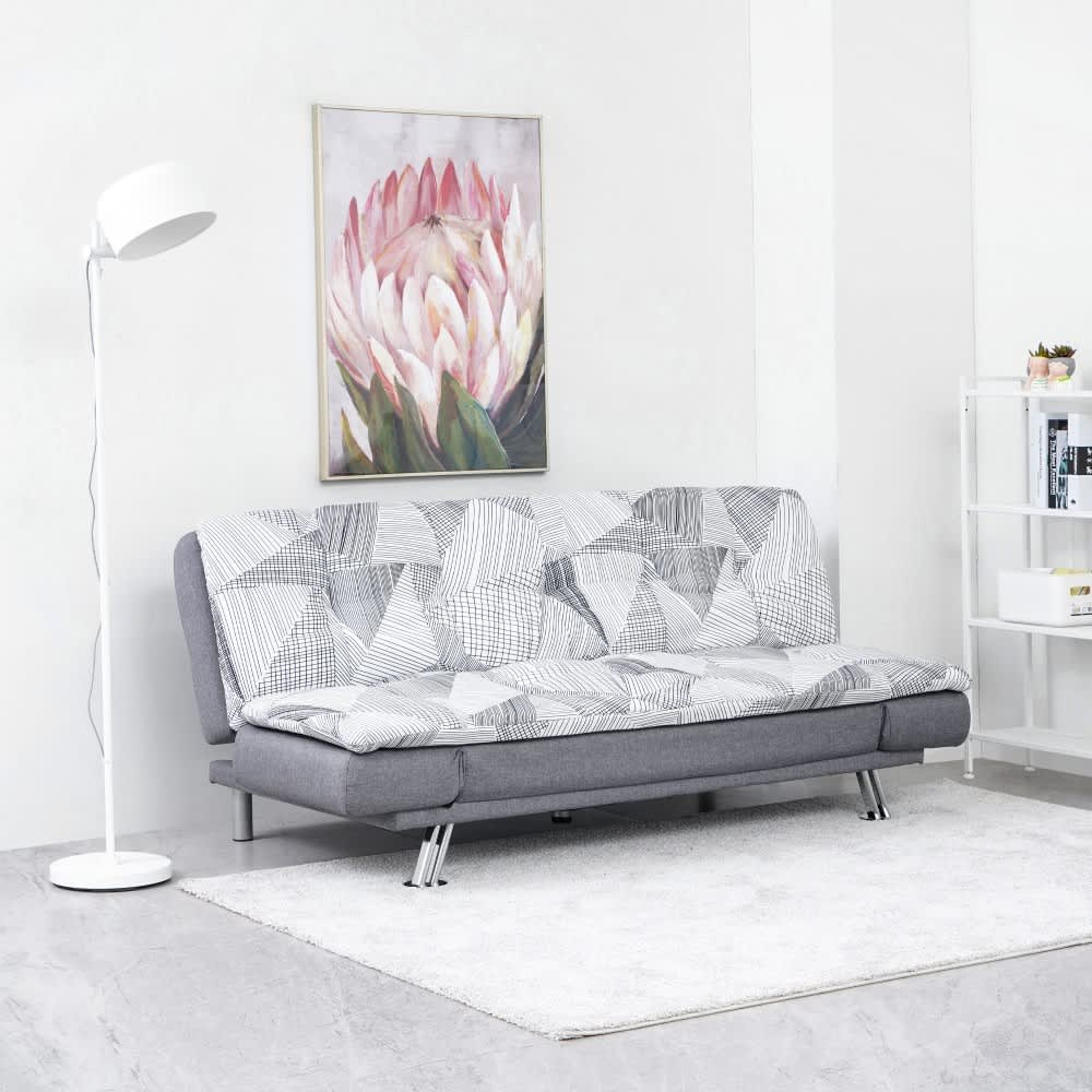 Jual Informa Neo Snowville Sofa Bed Fabric Hitam Mocha Terbaru | Ruparupa