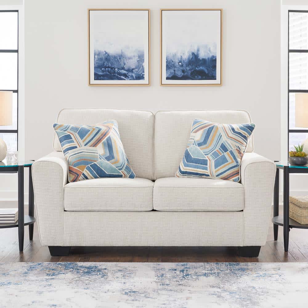 Jual Ashley Cashton Sofa Fabric 2 Dudukan Putih Ivory Terbaru | Ruparupa