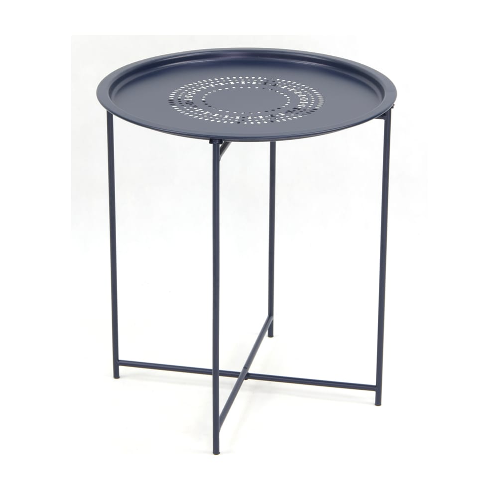 Jual Soleil Meja Teras Dengan Tray Biru Navy Terbaru | Ruparupa