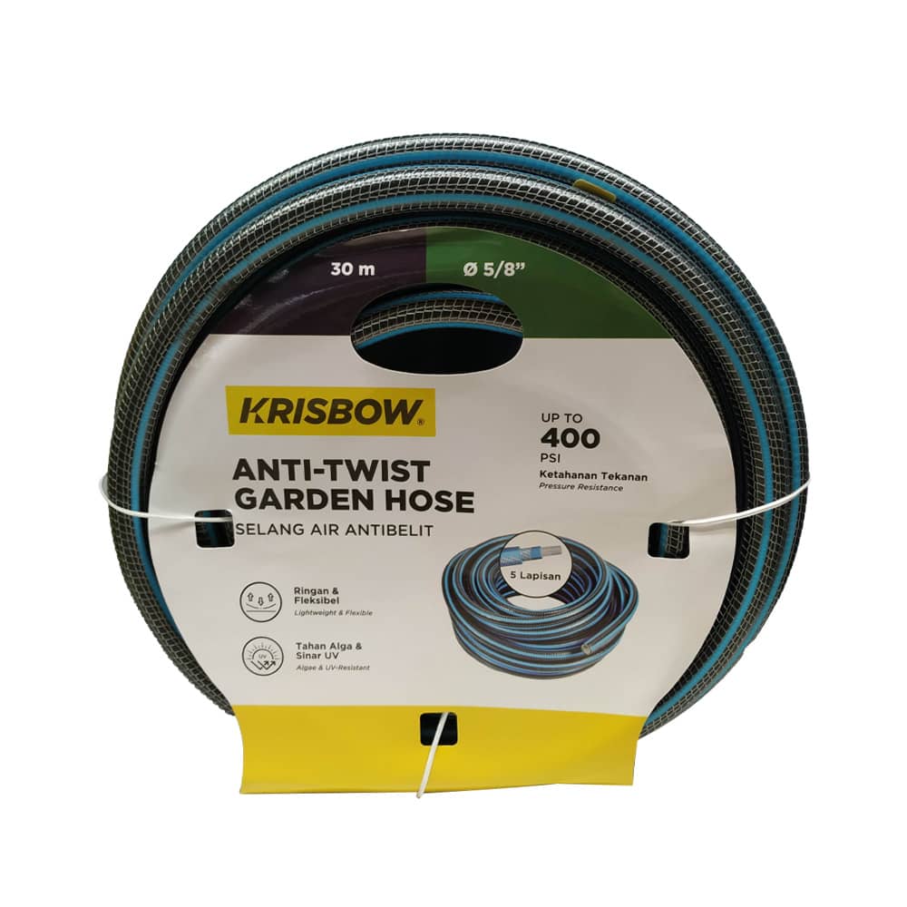 Jual Krisbow 30 Mtr Selang Taman Anti Belit 5 Lapis 5 8 Inci Biru Hitam ...