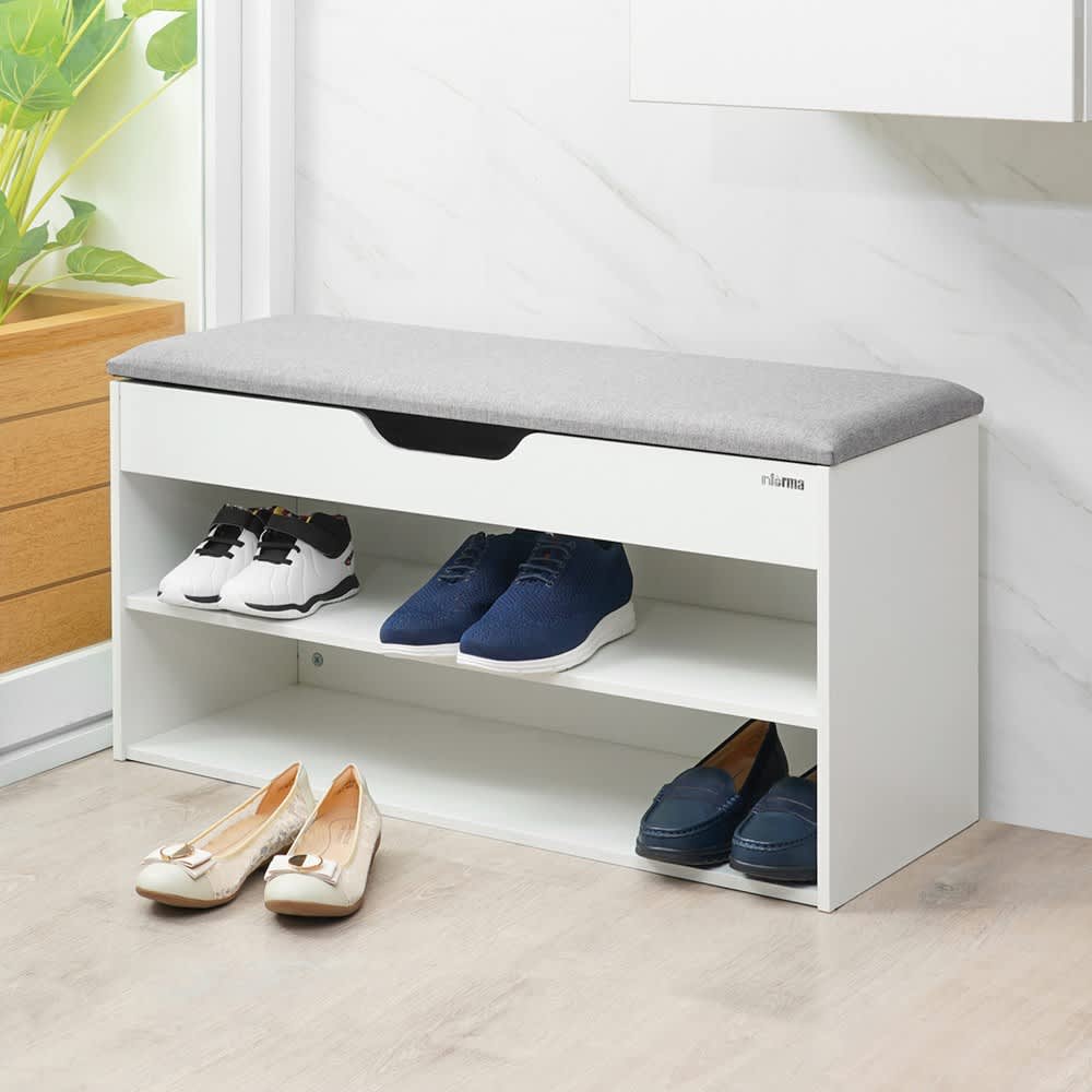 Jual Informa Darren Bangku Rak Sepatu 3 Tingkat Putih Terbaru | Ruparupa