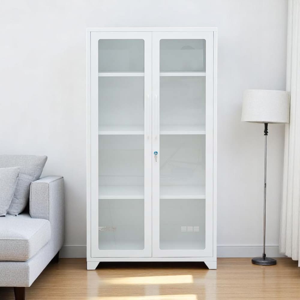 Jual Informa Orla Lemari 2 Pintu Kaca High Putih Terbaik | Informa