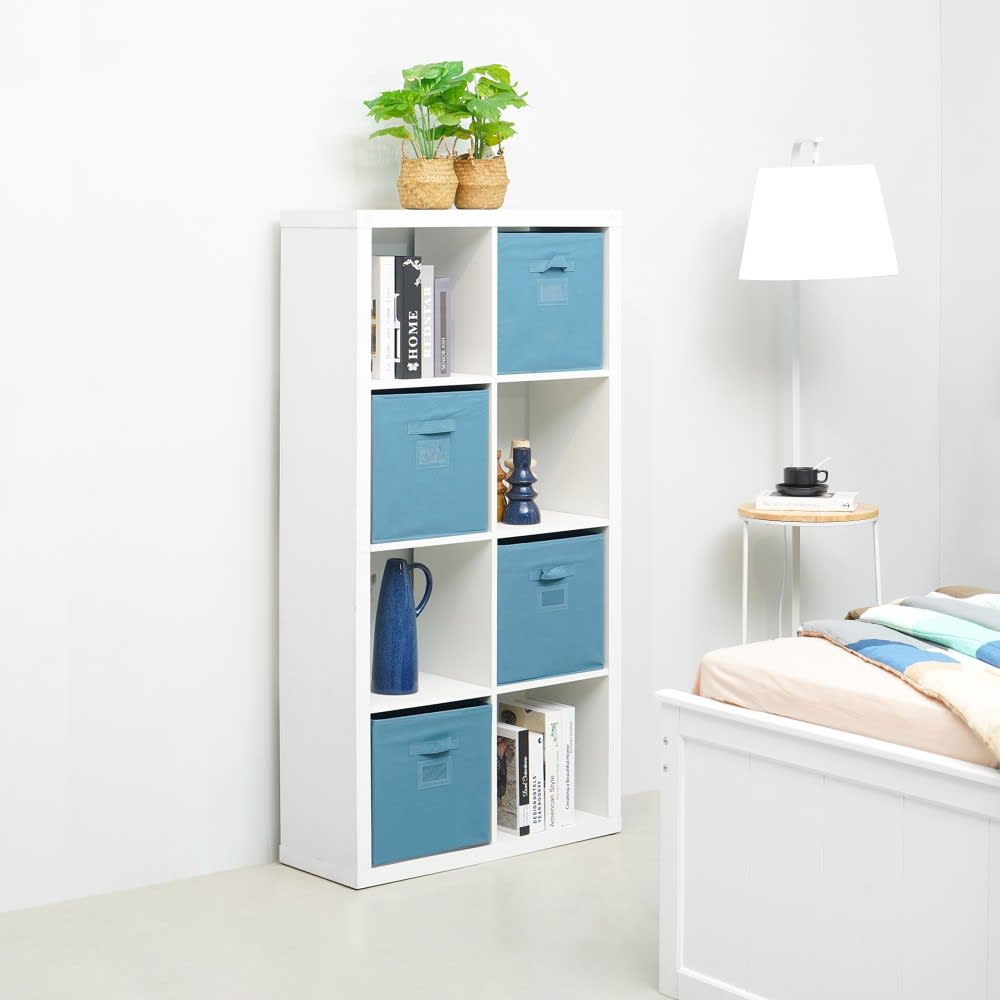 Jual Informa Kubos Rak Buku 8 Kompartemen Kotak Penyimpanan Putih Biru ...