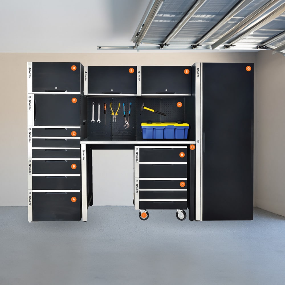 Jual Tactix Filling Cabinet Besi Garasi Dengan Pintu Lift Up Hitam ...