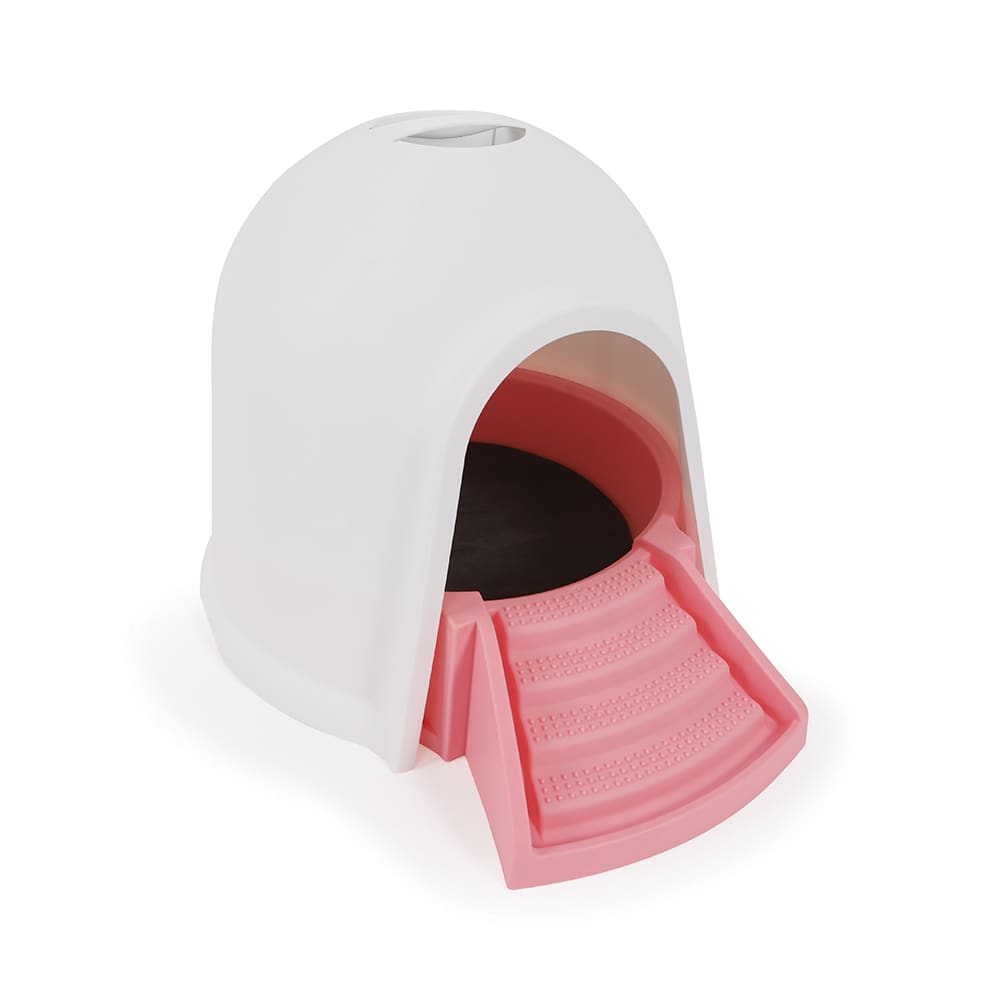 Jual M Pets Igloo Toilet Kucing 2 In 1 Putih Pink Terbaru | Ruparupa