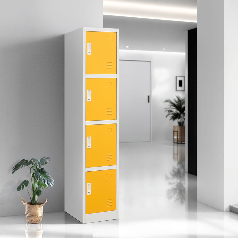 Jual Informa Loker Metal 4 Pintu Putih Kuning Terbaik | Informa