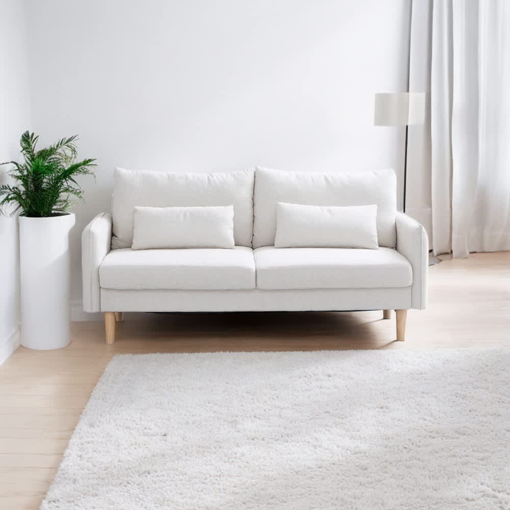 Jual Informa Kimi Sofa Fabric 3 Seater Krem Beige Terbaik | Informa