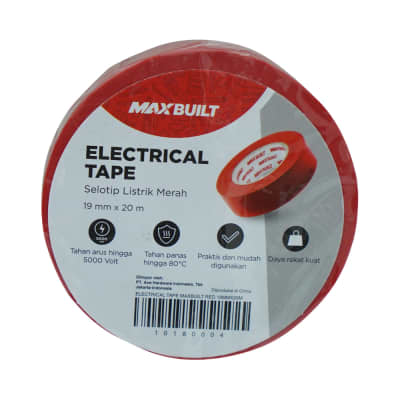 Jual Maxbuilt Isolasi Listrik Pvc 1 9 Cmx 20 Mtr Merah Terbaru | Ruparupa