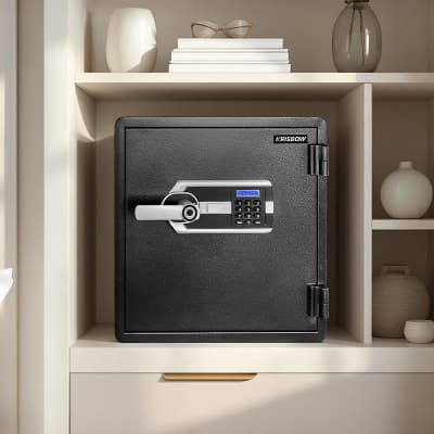 Jual Krisbow 48 X 45 7 X 47 Cm Brankas Tahan Api Air Fp 3502 F Hitam ...