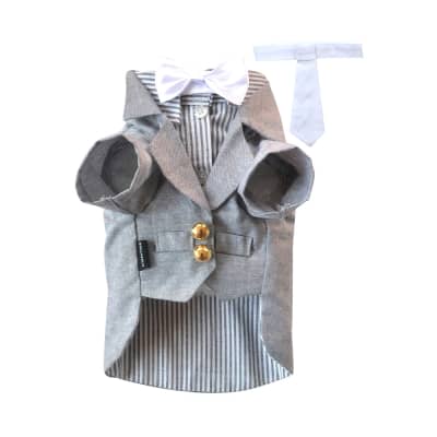 Jual Doggy Dolly Ukuran Xl Baju Anjing Tuxedo Small Abu Abu Terbaru | Ruparupa