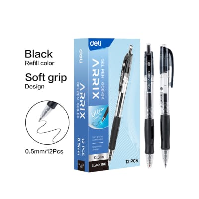 Jual Deli Pulpen Gel Hitam 0 5 Mm Eg 08 Bk