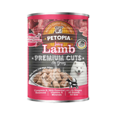 Jual Petopia 415 Gr Premium Cuts Makanan Anjing Basah Juicy Lamb ...